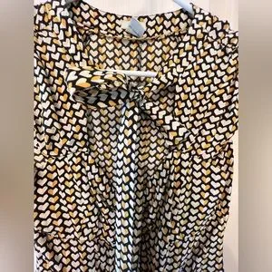 Anthropologie | Tops | Gorgeous Odille Size 2 Black White Yellow Hearts ...